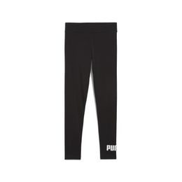 Leggings Puma "ESS No. 1 Logo Leggings M&auml;dchen", M&auml;dchen, Gr. 128, Normalgr&ouml;&szlig;en, schwarz, Obermaterial: 95% Baumwolle, 5% Elasthan, eng, Hosen Leggings