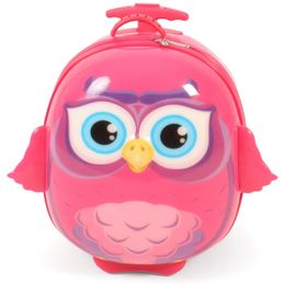 Bayer Chic 2000 Kinderkoffer CHIC2000 "Bouncie, Eule, Pink", Kinder, Gr. B/H/T: 21cm x 40cm x 70cm, pink (eule pink), Koffer, Hartschalen-Trolley
