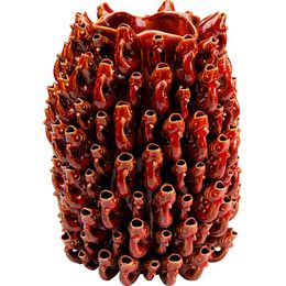 Dekovase KARE DESIGN "Goldfish", rot, B:36,5cm H:46,5cm T:36cm, Steingut, Vasen, 47 oder 63 cm