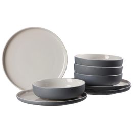 Ritzenhoff & Breker Geschirr-Set RITZENHOFF & BREKER "Tafelservice Jasper 8er Set", grau, 8, Steinzeug, Geschirr-Sets, Geschirr-Set, Sp&uuml;lmaschinengeeignet