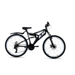 Mountainbike WYLD "WYLD Mountainbike Fully 26'' Bliss schwarz-wei&szlig; 21 G&auml;nge RH 47 cm" Gr. 47, schwarz, wei&szlig;, schwarz, Fahrr&auml;der, Herren, 47cm, 26 Zoll (66,04cm) hinten: 26 Zoll (66,04cm)