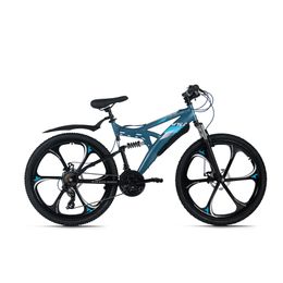 Mountainbike WYLD Gr. 47, blau (blau, schwarz), Fahrr&auml;der, Herren, 47cm, 26 Zoll (66,04cm) hinten: 26 Zoll (66,04cm)