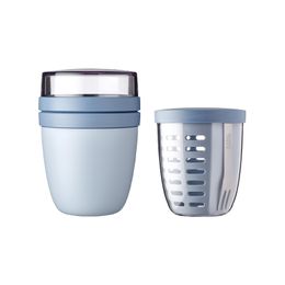 Lunchbox Mepal "Lunchpot mit Fruitpot Ellipse 2er Set", nordic blau new, B:2cm H:2cm L:2cm, Kunststoff, Lebensmittelaufbewahrungsbeh&auml;lter, Lunchbox