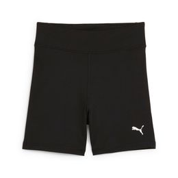 Leggings Puma "TAD ESS HIGH WAIST SHORT TIGHTS G", M&auml;dchen, Gr. 152, N-Gr, Puma schwarz, Interlock, Obermaterial: 85% Polyester, 15% Elasthan, unifarben, schmal kniefrei, Hosen Leggings, mit DryCELL Technologie, mit versteckter Schl&uuml;sseltasche