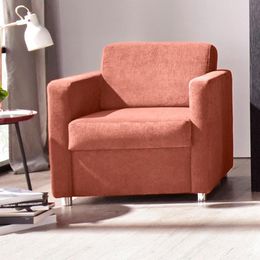 Sit & More Sessel SIT & MORE "Belfort", orange (terrakotta), B:78cm H:80cm T:83cm, Flachgewebe (100% Polyester);Luxus-Microfaser ALTARA NUBUCK (100% Polyester);Luxus-Microfaser (90% Polyester, 10% Polyamid), Sessel, Sessel