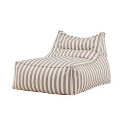 Sitzsack VENTURE HOME "Redang, Outdoor-Sitzsack 118 &times; 94 &times; 83 cm, belastbar bis 150 kg", beige, wei&szlig;, B:90cm H:83cm T:118cm, Polypropylen, Sitzs&auml;cke, Sitzsack, Loungesack, Olefin-Bezug, Polystyrol-F&uuml;llung, weich, anschmiegsam