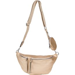 Umh&auml;ngetasche styleBREAKER "Halbmond Crossbody Bag Set 3-Teilig", Damen, Gr. B/H/T: 37cm x 19cm x 11cm Einheitsgr&ouml;&szlig;e, gold, 100% Polyurethan PU. Futter: 100% Polyester PES., unifarben, Taschen Umh&auml;ngetasche