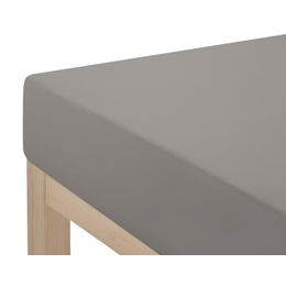 Spannbettlaken OTTO HOME "Desner", grau, B:90cm L:200cm, Microfaser, Obermaterial: 100% Polyester, Bettlaken, Spannbettlaken, Mikrofaser, f&uuml;r Matratzen bis 20cm H&ouml;he, 100% Polyester, Bettlaken