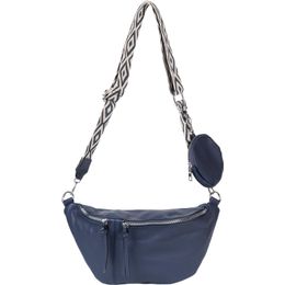 Umh&auml;ngetasche styleBREAKER "Halbmond Crossbody Bag Set 3-Teilig", Damen, Gr. B/H/T: 37cm x 19cm x 11cm Einheitsgr&ouml;&szlig;e, dunkelblau, 100% Polyurethan PU. Futter: 100% Polyester PES., unifarben, Taschen Umh&auml;ngetasche