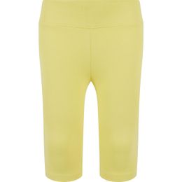 Leggings Urban Classics "Urban Classics Damen Girls High Waist Cycle Shorts", M&auml;dchen, Gr. 146/152, Normalgr&ouml;&szlig;en, vintagesun, 95% Baumwolle, 5% Elasthan, unifarben, slim fit, Hosen Leggings