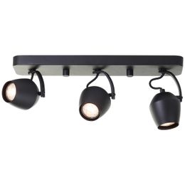 Brilliant Deckenstrahler "Vertino", schwarz, 3, H: 17cm, 1 Stk., Leuchten, GU10, 350 lm, 3000 K, dimmbar, Deckenstrahler