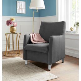 Sit & More Sessel SIT & MORE "Daytona", grau (graphit), B:70cm H:95cm T:76cm, Struktur (100% Polyester);Luxus-Microfaser ALTARA NUBUCK (100% Polyester);Luxus-Microfaser weich (98% Polyester, 2% Polyamid), Sessel, Sessel