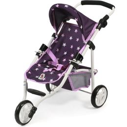 Bayer Chic 2000 Puppenbuggy CHIC2000 "Jogging-Buggy Lola", lila (stars lila), Puppenwagen, KinderB:33cm H:57cm T:70cm, Kunststoff, Metall, Stoff, mit klappbarem Verdeck, B:33cm H:57cm T:70cm