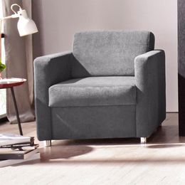 Sit & More Sessel SIT & MORE "Belfort", grau, B:78cm H:80cm T:83cm, Flachgewebe (100% Polyester);Luxus-Microfaser ALTARA NUBUCK (100% Polyester);Luxus-Microfaser (90% Polyester, 10% Polyamid), Sessel, Sessel