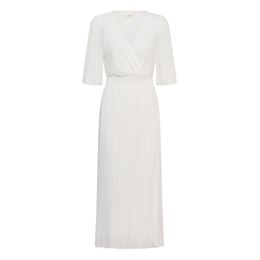 Midikleid Cream "Kleid CRAluna", Damen, Gr. 46, N-Gr, wei&szlig; (snow wei&szlig;), Obermaterial: 100% Polyester PES., Kleider Midikleid