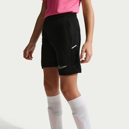 Trainingsshorts Nike "Nike Academy Big Kids' Dri-FIT 7" Soccer Shorts", Kinder, Gr. L, N-Gr, schwarz, schwarz,, Obermaterial: 100% Polyester, Hosen, aus leichtem Material, mit Mesh-Eins&auml;tzen