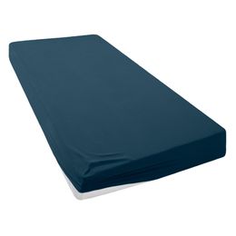 Spannbettlaken OTTO HOME "Desner", blau, B:180cm L:200cm, Microfaser, Obermaterial: 100% Polyester, Bettlaken, Spannbettlaken, Mikrofaser, f&uuml;r Matratzen bis 20cm H&ouml;he, 100% Polyester, Bettlaken