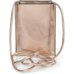 Smartphonetasche styleBREAKER "Handy Umh&auml;ngetasche Metallic", Damen, Gr. B/H/T: 11,5cm x 15cm x 1,2cm Einheitsgr&ouml;&szlig;e, rosegold, 100% Polyurethan PU. Futter: 100% Polyester PES., gemustert, Taschen