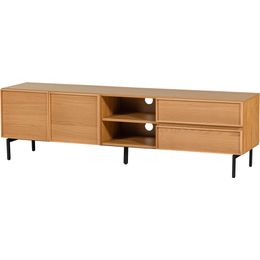 Lowboard Woood "Tours mit Melamin-MDF und Kabel&ouml;ffnung", natur, B:180cm H:51cm T:42cm, Holzwerkstoff, Sideboards, Lowboard, Tragkraft Deckplatte 80 kg, kratz- und hitzebest&auml;ndige Oberfl&auml;che