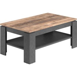 Couchtisch Home Affaire "Granada", tabak eiche, matera, tabak eiche, B:110cm H:47cm T:65cm, Tische, Couchtisch, Couchtisch mit 1 offenem Fach - (B/T/H) 110/65/47 cm