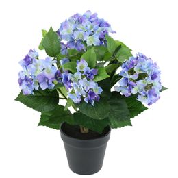 Kunstblume OTTO HOME "K&uuml;nstliche Hortensie im Topf", blau, B:35cm H:40cm T:30cm, Kunstpflanzen, 40cm Realistische Kunstpflanze Blumen Deko Blumen Pflanzen