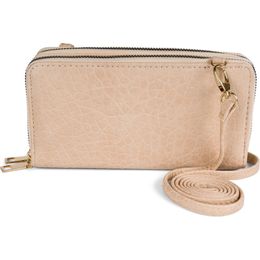 Umh&auml;ngetasche styleBREAKER "2 in 1 Umh&auml;ngetasche - Geldb&ouml;rse", Damen, Gr. B/H/T: 10cm x 19cm x 4,5cm Einheitsgr&ouml;&szlig;e, beige, 100% Polyurethan PU. Futter: 100% Polyester PES., Taschen Umh&auml;ngetasche