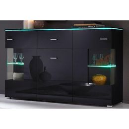 Sideboard H&Ouml;LTKEMEYER "Happy", schwarz, Sideboards, Sideboard, Breite 150 cm