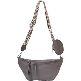 Umh&auml;ngetasche styleBREAKER "Halbmond Crossbody Bag Set 3-Teilig", Damen, Gr. B/H/T: 37cm x 19cm x 11cm Einheitsgr&ouml;&szlig;e, dunkelgrau, 100% Polyurethan PU. Futter: 100% Polyester PES., unifarben, Taschen Umh&auml;ngetasche