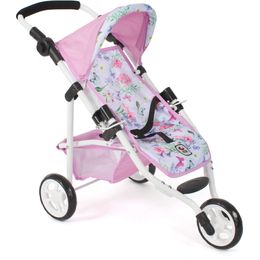 Bayer Chic 2000 Puppenbuggy CHIC2000 "Jogging-Buggy Lola", bunt (flowers), Puppenwagen, KinderB:33cm H:57cm T:70cm, Kunststoff, Metall, Stoff, mit klappbarem Verdeck, B:33cm H:57cm T:70cm