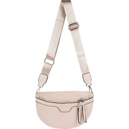 Umh&auml;ngetasche styleBREAKER "Halbmond Umh&auml;ngetasche Uni", Damen, Gr. B/H/T: 25cm x 15cm x 8cm Einheitsgr&ouml;&szlig;e, beige, 100% Polyurethan PU. Futter: 100% Polyester PES., unifarben, Taschen Umh&auml;ngetasche