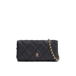 Geldb&ouml;rse Tommy Hilfiger "TH FEMININE WALLET ON CHAIN", Damen, schwarz, Lederimitat, Kleinlederwaren, Damen Geldbeutel, Minibag mit Zierkette als Umh&auml;ngeriemen