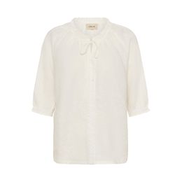 Kurzarmbluse Cream "Kurzarm-Bluse CRBellis", Damen, Gr. L-XL, snow wei&szlig;, Obermaterial: 100% Leinen LI., Blusen