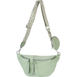 Umh&auml;ngetasche styleBREAKER "Halbmond Crossbody Bag Set 3-Teilig", Damen, Gr. B/H/T: 37cm x 19cm x 11cm Einheitsgr&ouml;&szlig;e, lindgr&uuml;n, 100% Polyurethan PU. Futter: 100% Polyester PES., unifarben, Taschen Umh&auml;ngetasche