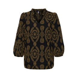 Kurzarmbluse Culture "Kurzarm-Bluse CUtia", Damen, Gr. S, schwarz, Obermaterial: 100% Baumwolle CO., Blusen