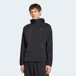 Kapuzensweatshirt adidas originals "SPACER TEAMGEIST 26 CUTLINE HOODIE", Herren, Gr. L, schwarz, Obermaterial: 67% Polyester, 33% Baumwolle, normal, Rundhals, angesetztes B&uuml;ndchen, Sweatshirts