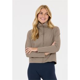 ENDURANCE ATHLECIA Outdoorjacke ATHLECIA "Aiana", Damen, Gr. 34, hellbraun, 100% Polyester, unifarben, normal, hoch geschlossener Ausschnitt, Jacken Outdoorjacke, in atmungsaktiver Stretch-Qualit&auml;t