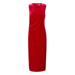 Midikleid Kaffe "Kleid KAkelly", Damen, Gr. L, N-Gr, haute rot, Obermaterial: 90% Polyester PES. 10% Elasthan EL., Kleider Midikleid