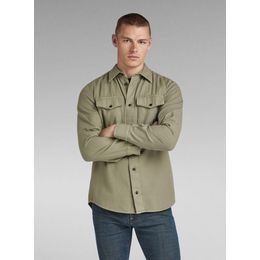 G-Star Raw Langarmshirt G-STAR "Marine Slim Hemd", Herren, Gr. L, shamrock gd, Obermaterial: 50% Baumwolle, 50% Baumwolle, Shirts Langarmshirt