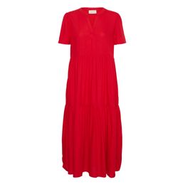 Midikleid Cream "Kleid CRTiah", Damen, Gr. 34, N-Gr, rot (high risk rot), Obermaterial: 100% Viskose LENZING ECOVERO CV LenzEcov., Kleider Midikleid
