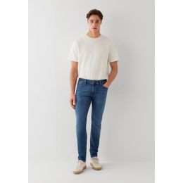R&ouml;hrenjeans Mavi "JAMES", Herren, Gr. 30, L&auml;nge 32, schwarz used comfort, 87% Baumwolle, 11% Polyester, 2% Elastan, normal normal, Jeans, Slim Skinny Jeans