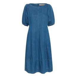 Midikleid Culture "Kleid CUriva", Damen, Gr. L, N-Gr, blau (dunkelblau wash), Obermaterial: 90% Baumwolle CO. 10% Lyocell CLY., Kleider Midikleid