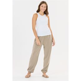 ENDURANCE ATHLECIA Sweathose ATHLECIA "Jillnana V2", Damen, Gr. 34, EURO-Gr&ouml;&szlig;en, taupe, 51% Polyester, 44% Modal, 5% Elasthan, unifarben, lang, Hosen Sweathose, aus angenehm weichem Material