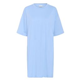 Midikleid Kaffe "Kleid KAmaibritt", Damen, Gr. L, N-Gr, blau (soft chambray), Obermaterial: 100% Baumwolle CO., Kleider Midikleid
