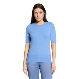 Kurzarmshirt Betty Barclay "Damen kurzarm", Damen, Gr. 36, blau (azurine), Strick, Obermaterial: 55% Viskose, 30% Polyester, 15% Polyamid, Basic, figurumspielend normal, Rundhals, Shirts