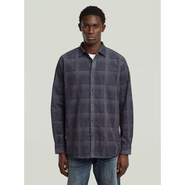 G-Star Raw Langarmshirt G-STAR "Clean Regular Hemd", Herren, Gr. L, india ink gd laser check, Obermaterial: 100% Baumwolle, Shirts Langarmshirt