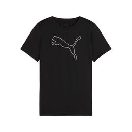 T-Shirt Puma "TAD ESS CAT LOGO TEE G", Jungen, Gr. 140, Puma schwarz, Jersey, Obermaterial: 92% Polyester, 8% Elasthan, bedruckt, regular fit normal, Rundhals, Shirts T-Shirt, mit Rundhalsausschnitt, kurz&auml;rmelig, sportlich