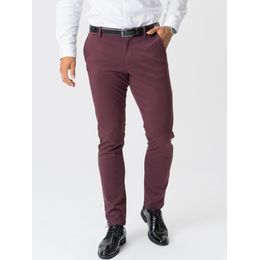 Chinohose TEESHOPPEN "TEESHOPPEN Trouser The Original Performance", Herren, Gr. 29/34x34, L&auml;nge 34, burgundy, Obermaterial: 75% Polyester, 22% Viskose, 3% Elasthan, Hosen Chinohose