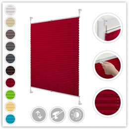 Plissee LICHTBLICK ORIGINAL "Klemmfix" Gr. 10, lila (brombeere, wei&szlig;), B:110cm H:130cm, Obermaterial: 100% Polyester, Plissees, Faltenstore
