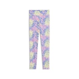 Leggings Puma "Printed High-Waist Leggings M&auml;dchen", M&auml;dchen, Gr. 164, Normalgr&ouml;&szlig;en, intense lavender lila, Obermaterial: 5% Elasthan, 95% Baumwolle, bedruckt, eng, Hosen Leggings