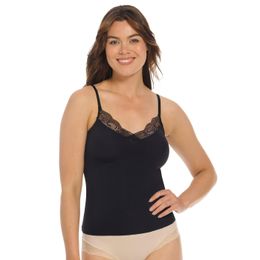 Shirttop MAGIC BODYFASHION, Damen, Gr. L, schwarz, Web, Obermaterial: 83% Polyamid, 17% Elasthan, Rundhals, Tops Shirttop